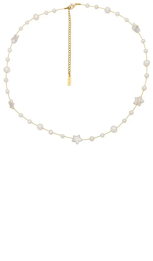 CASA CLARA Suki Necklace With Faux Pearls And Star Charms