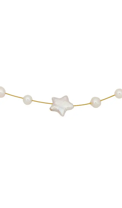 CASA CLARA Suki Necklace With Faux Pearls And Star Charms