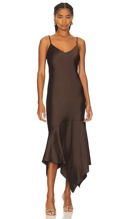 Steve Madden Lucille Slip Dress - Chocolate