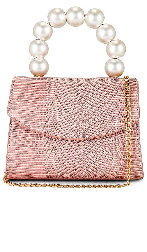 OLGA BERG Peta Pearl Handle Bag - Blush