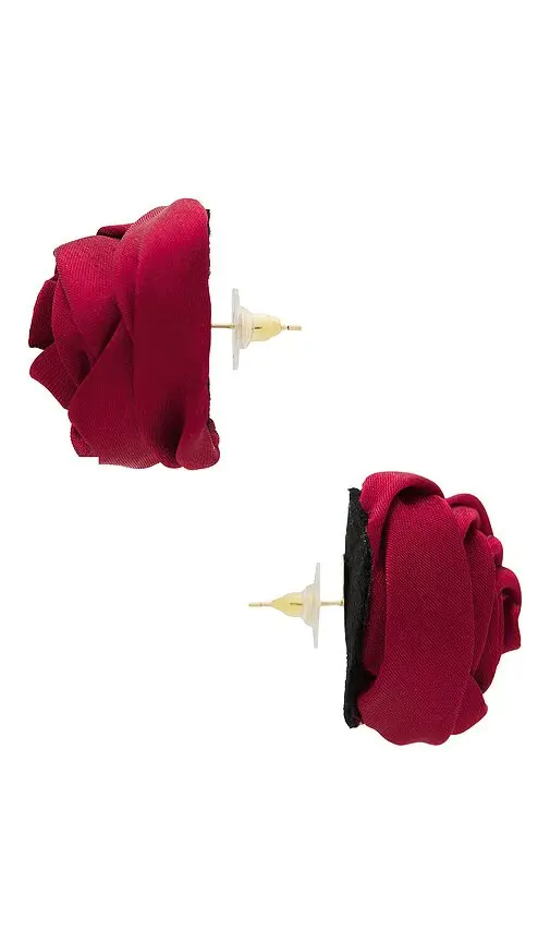 PETIT MOMENTS Rosette Stud Earrings - Red