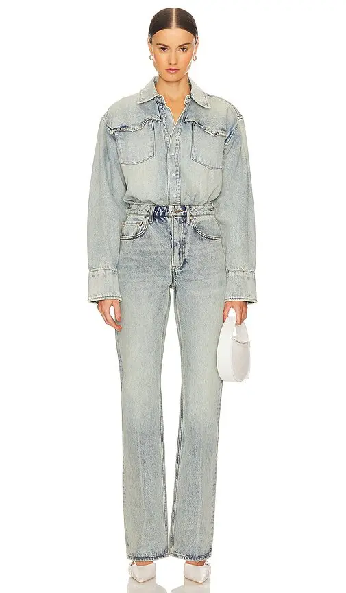 GRLFRND Melanie High Rise Boot Cut Jeans