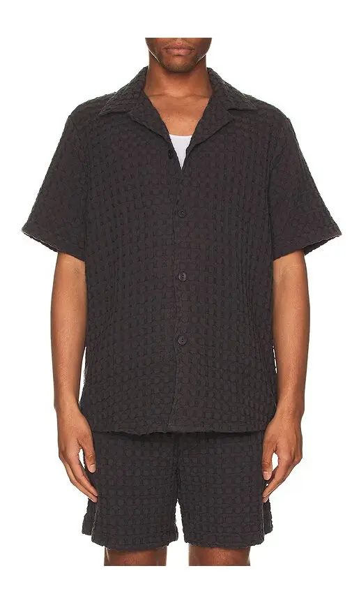 Oas Nearly Cuba Waffle Shirt In . Also - Black