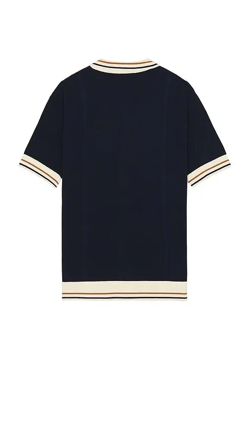 BOUND Stevie Waffle Ribbed Knit Polo In . Also