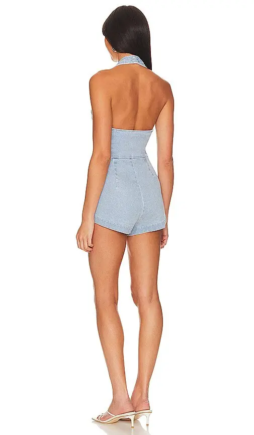 Amanda Uprichard Kelso Denim Romper