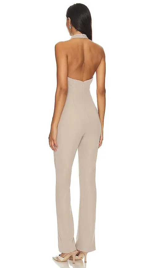 Majorelle Halterneck Jumpsuit With Front Cutout