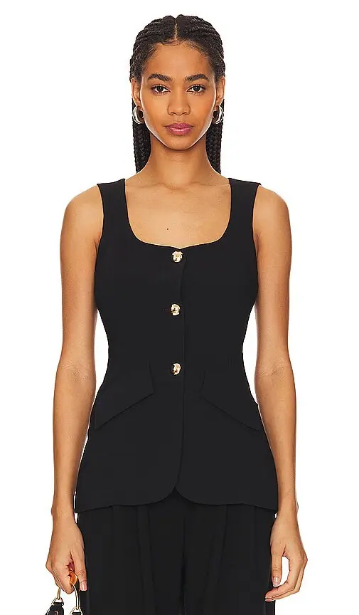 Amanda Uprichard Kya Top - Black