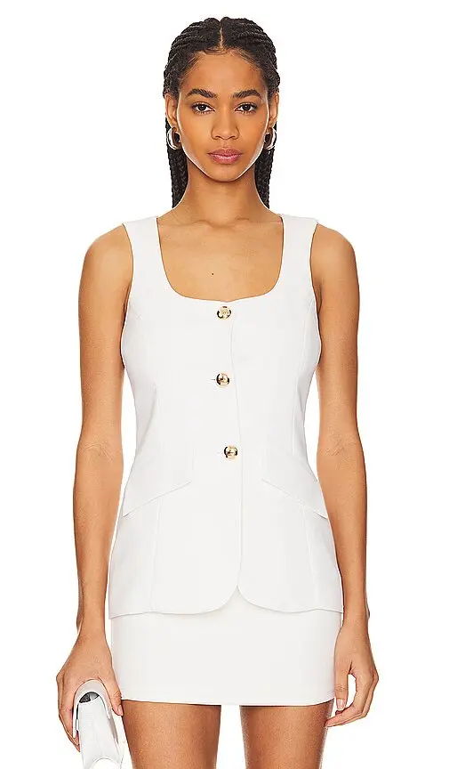 Amanda Uprichard Kya Top - White