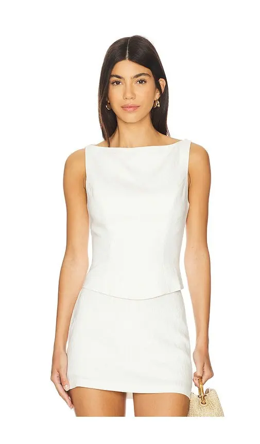 Amanda Uprichard Ines Top - Ivory