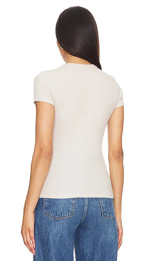 Cotton Citizen Verona Ribbed Jersey Tee - Taupe