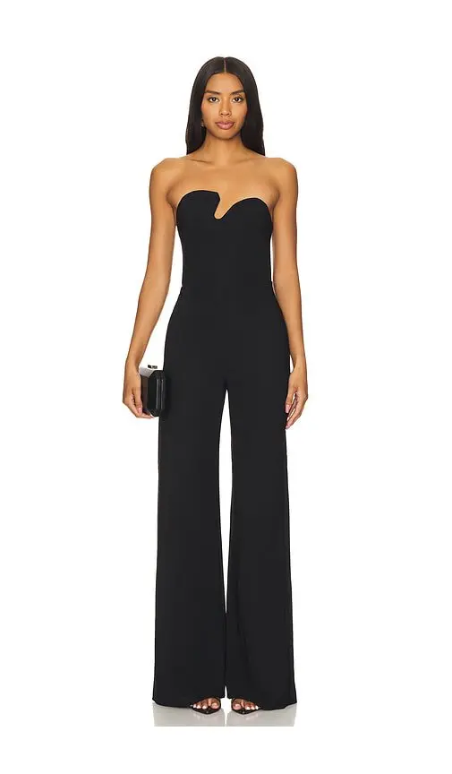 Amanda Uprichard Strapless Puzzle Jumpsuit - Black