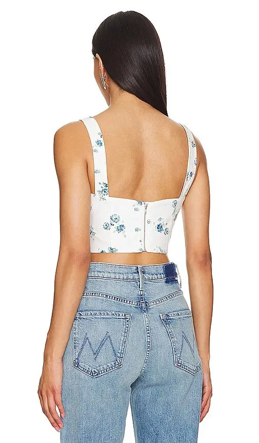 Bardot Cello Bustier With Floral Print And U-ring Detail