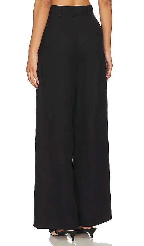 Bardot Enya Linen Pant - Black