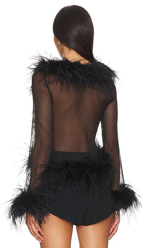 BUBISH Gigi Feather Blouse - Black