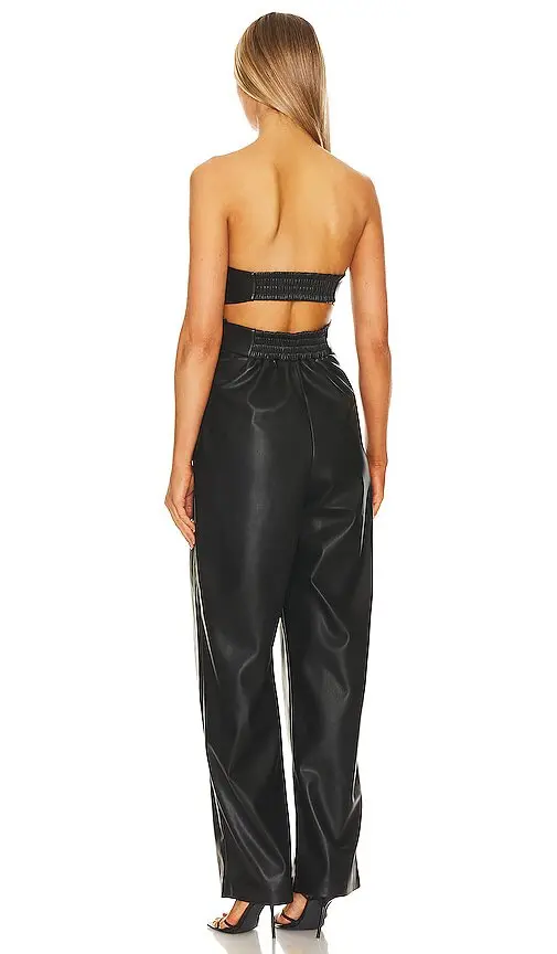 Susana Monaco Faux Leather Jumpsuit