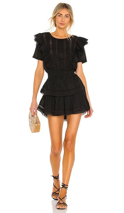 LoveShackFancy Natasha Dress - Black