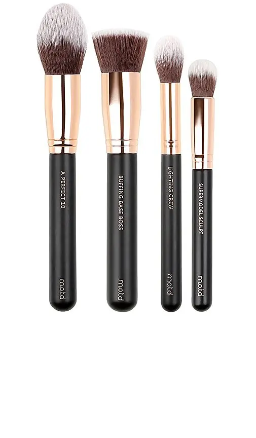 M.O.T.D. COSMETICS Chic Happens Contour And Highlight Makeup Brush Set - Black