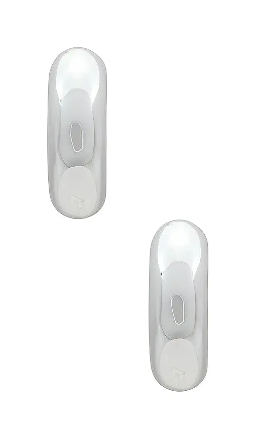 Jenny Bird Large Hoop Earrings - Metallic Silver