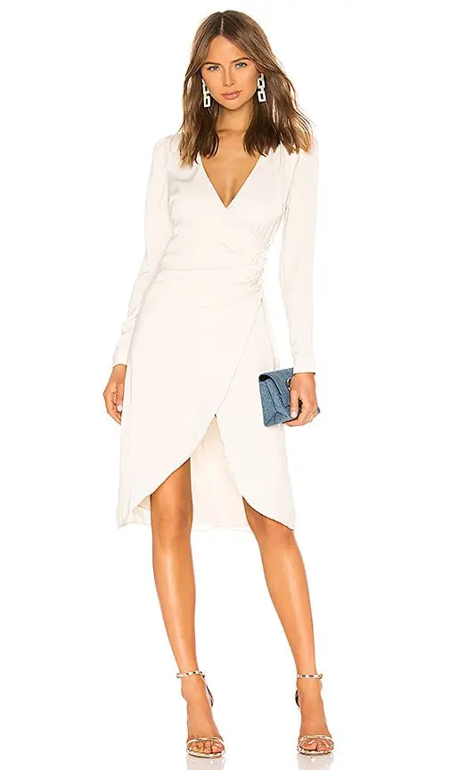 Lpa Fabrizia Wrap Dress - Cream