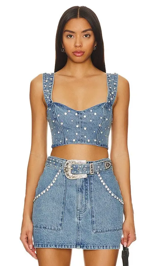 Show Me Your Mumu Shania Embellished Top