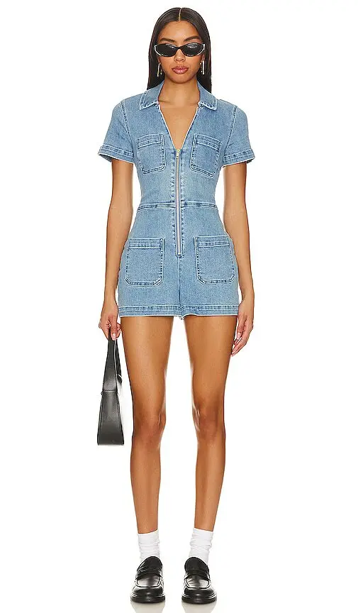 Show Me Your Mumu Ranch Romper - Blue