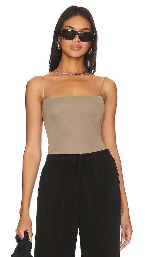 Enza Costa Essential Strappy Tank - Beige