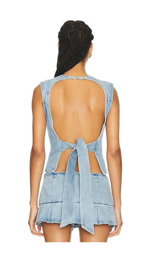 Lioness Countryside Denim Top - Denim-light
