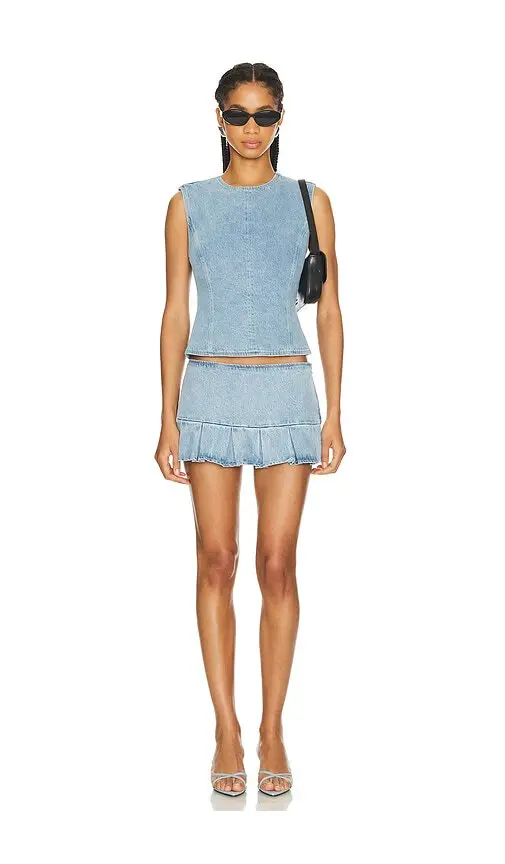 Lioness Countryside Denim Top - Denim-light