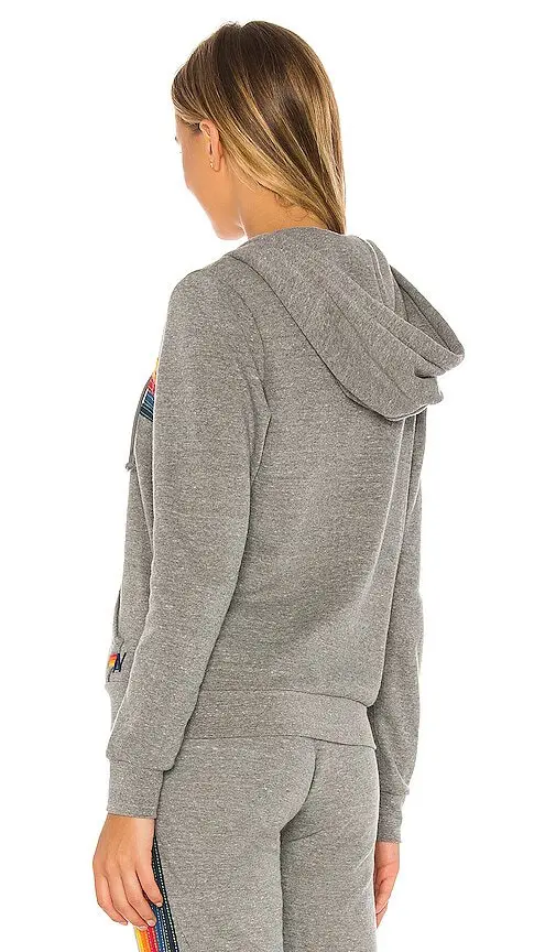 Aviator Nation 5 Stripe Zip Hoodie