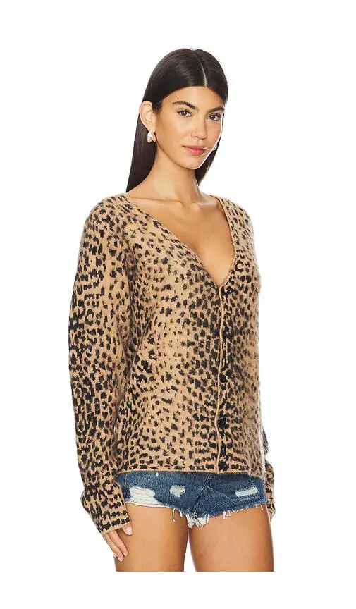 JADED LONDON Leopard Print Knit Cardigan