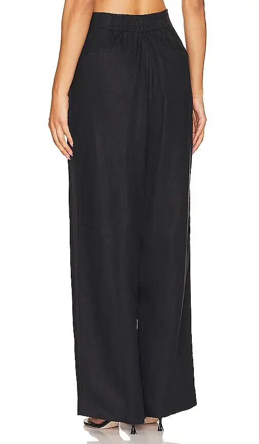 Faithfull The Brand Duomo Wide Leg Linen Trousers - Black