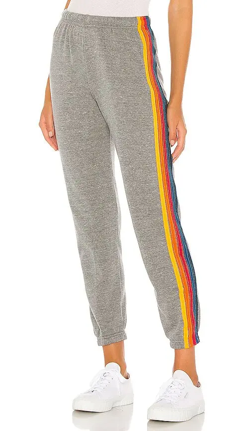 Aviator Nation 5 Stripe Sweatpants - Grey