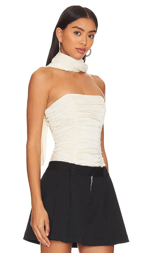 Lioness Island Bodice With Detached Necktie - Cream