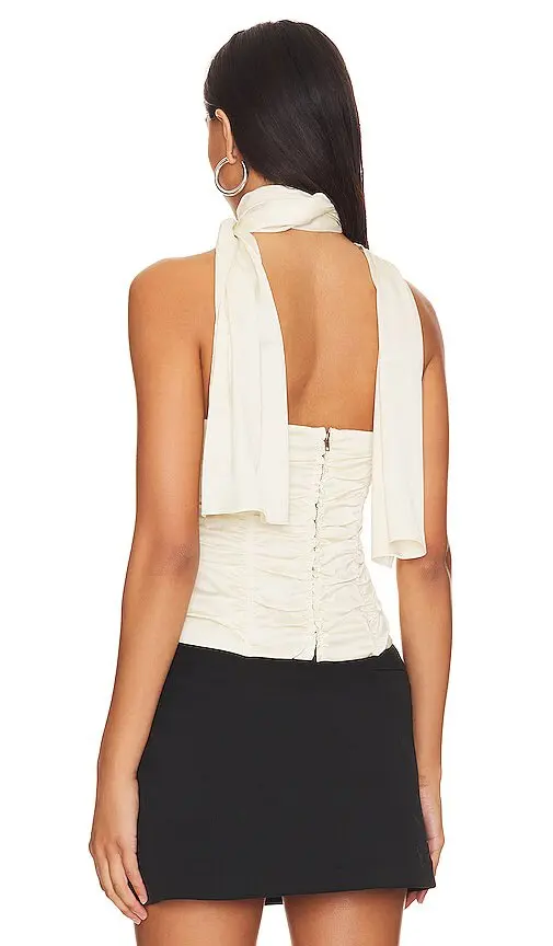 Lioness Island Bodice With Detached Necktie - Cream