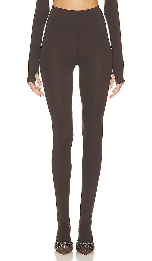 Norma Kamali Legging With Footie In . Also
