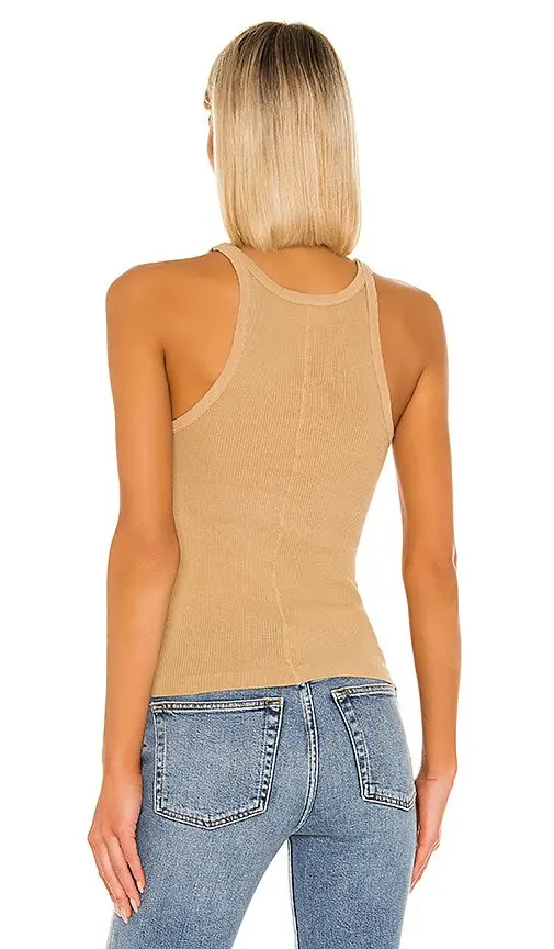 RE/DONE X Hanes Ribbed Tank - Tan