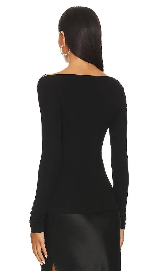 Enza Costa Silk Knit Boat Neck Top