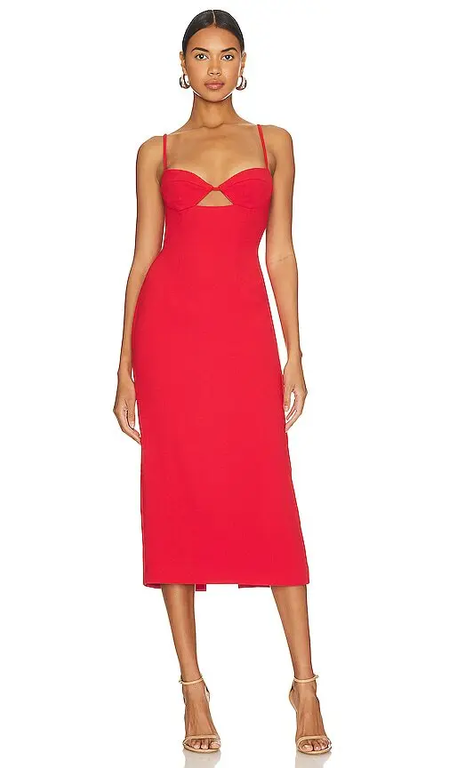 Bardot Vienna Midi Dress - Orange
