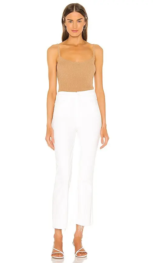 MOTHER The Hustler Ankle Fray Jeans - White