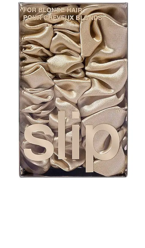 Slip Midi & Large Scrunchie Set Of 3 - Beige