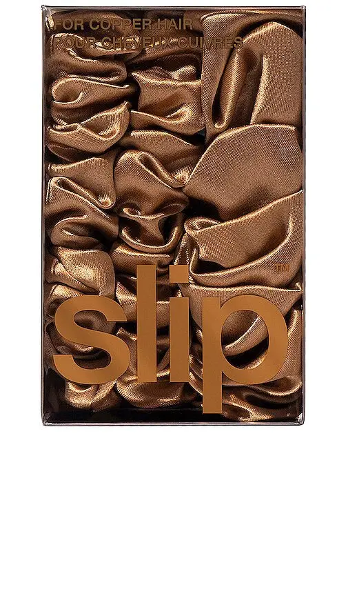 Slip Midi & Large Scrunchie Set Of 3 - Brown