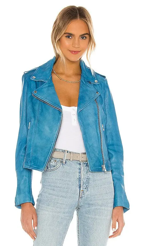 LAMARQUE Donna Leather Jacket - Blue