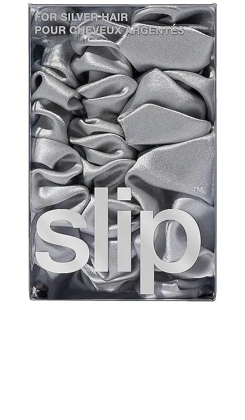 Slip Midi & Large Scrunchie Set Of 3 - Grey