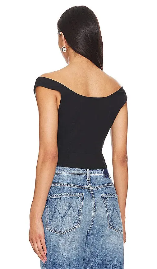 Free People Sally Solid Corset Top - Black