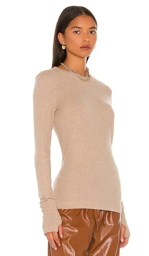 Enza Costa Cashmere Easy Cuffed Crew