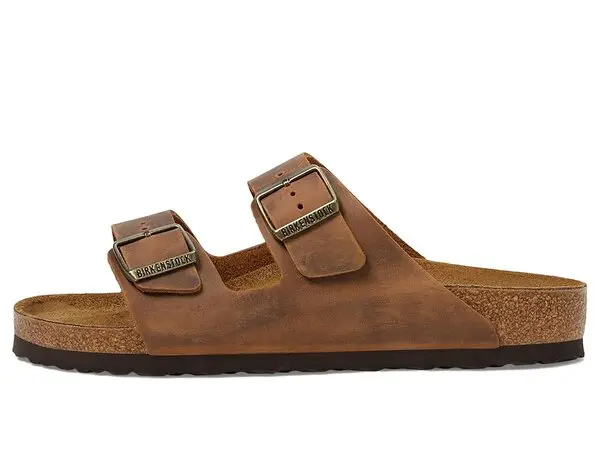 BIRKENSTOCK Arizona Oiled Leather Sandals - Tan