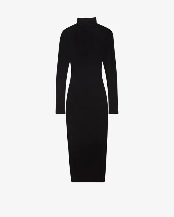 Isabel Marant Vanessa Fitted Long Sleeve Dress - Black