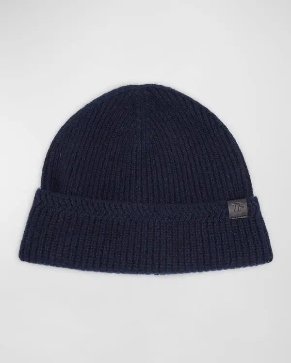 TOM FORD Wool-cashmere Beanie - Blue