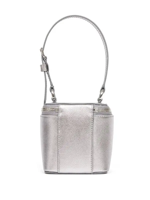 MAISON MARGIELA Micro Cube Leather Tote - Silver