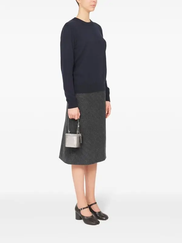 MAISON MARGIELA Micro Cube Leather Tote - Silver